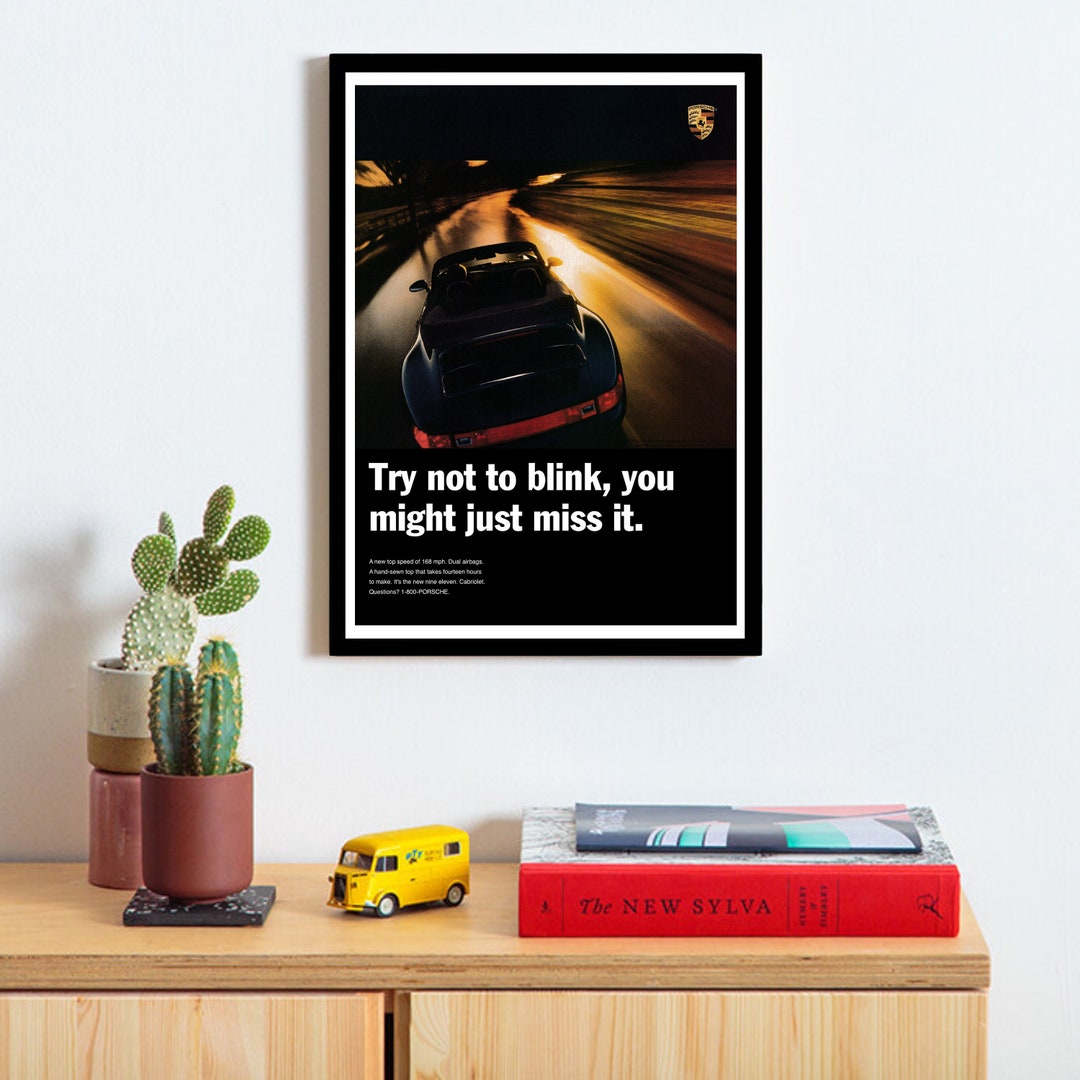 Porsche 911 Advertisement Poster - Etsy