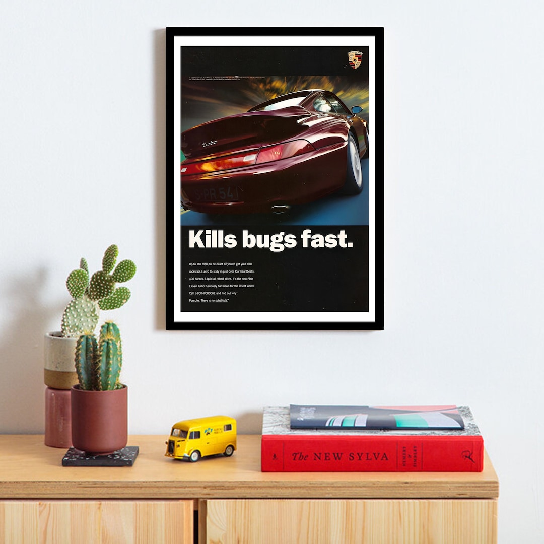 Porsche 911 "kills Bugs Fast" Poster - Etsy