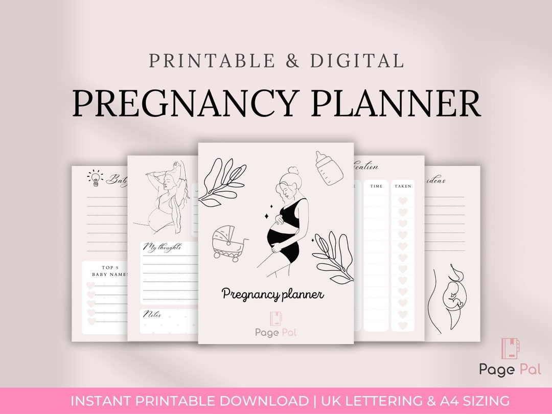 Pregnancy Planner | Printable & Digital | Journal | A4 Sizing ...