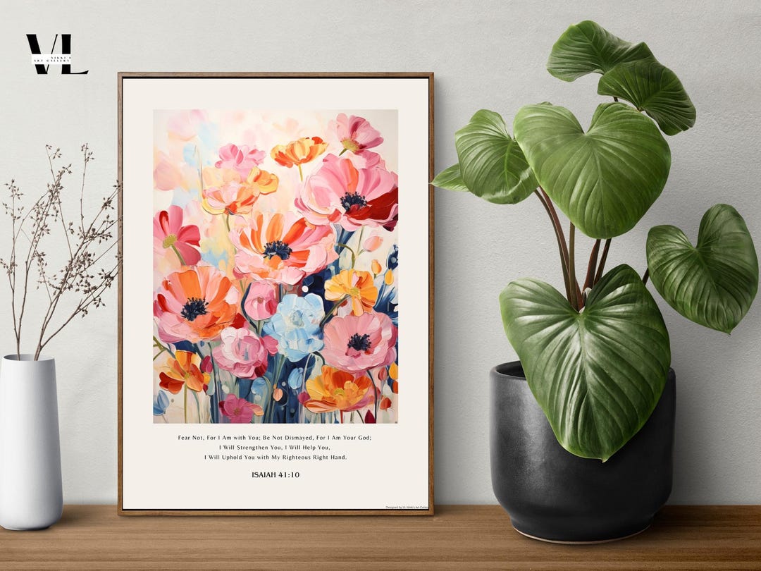 Isaiah 41:10 Christian Wall Art Poster | Bible Scripture Wall Art ...