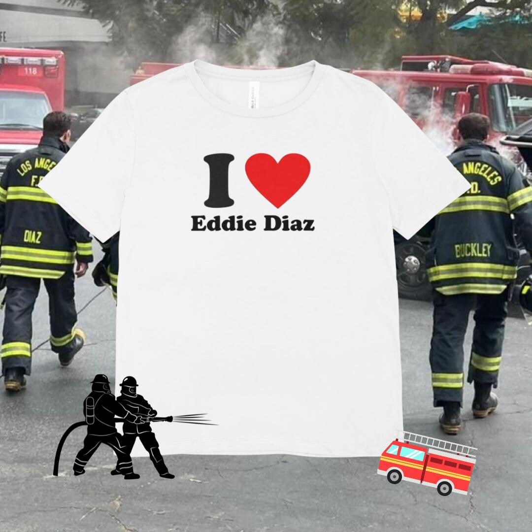 Oversized T-shirt Eddie Diaz, 911 Fan, Evan Buckley, 9-1-1 TV Show ...