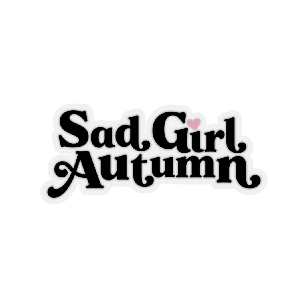 Sad Girl Autumn Sticker - Etsy