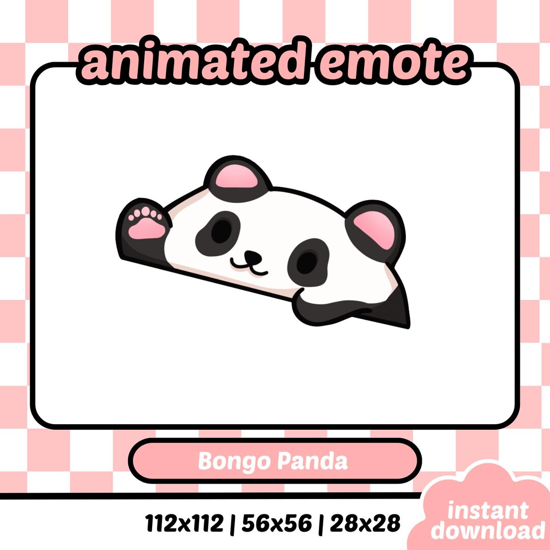 ANIMATED Bongo Panda Emote - Twitch Kick Youtube Discord Panda Twitch ...