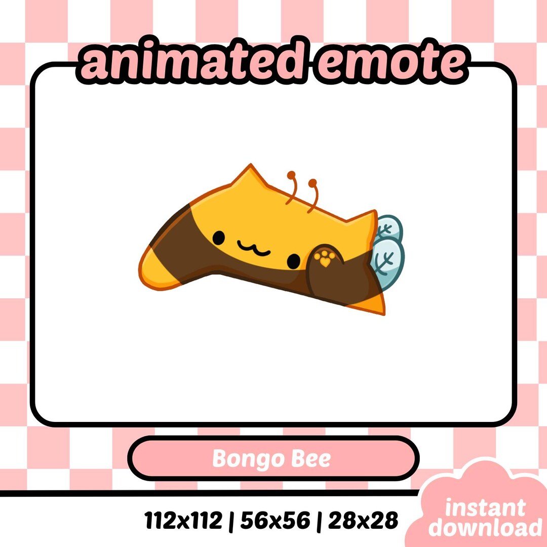 ANIMATED Bongo Bee Emote - Twitch Kick Youtube Discord Bee Twitch Emote ...