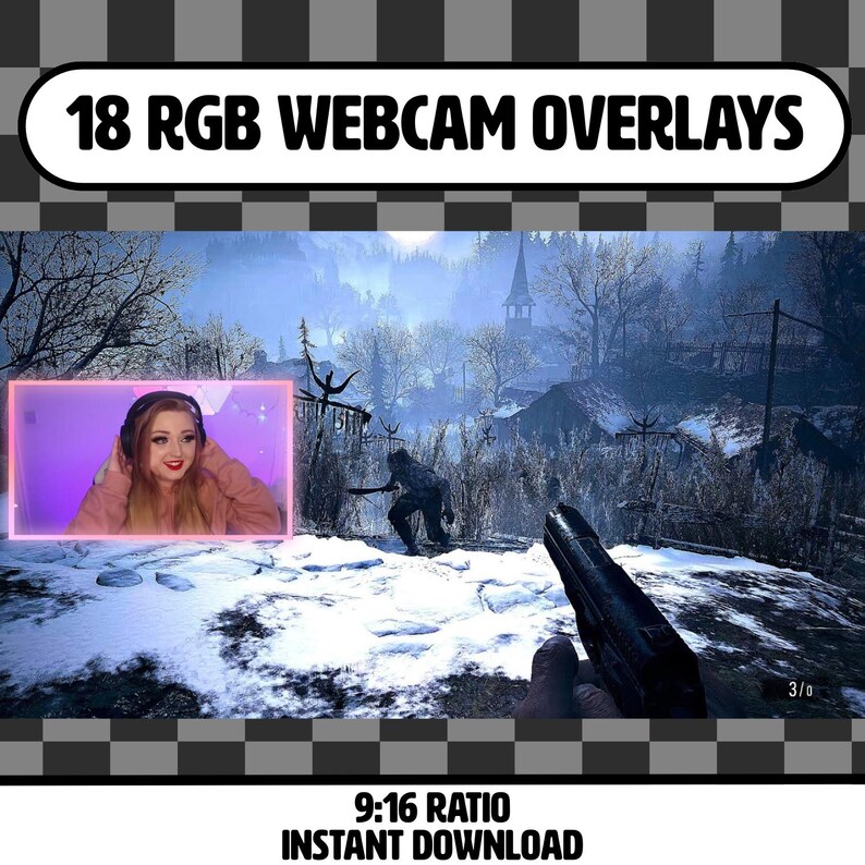 18 Webcam Overlays - Stream RGB Gradient Webcam Borders Cam Borders Cam ...