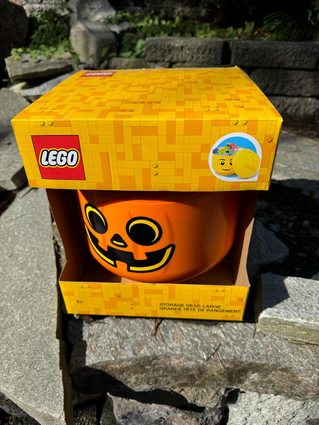 LEGO Storage Head Large Jack O' Lantern Pumpkin Container Halloween - Etsy