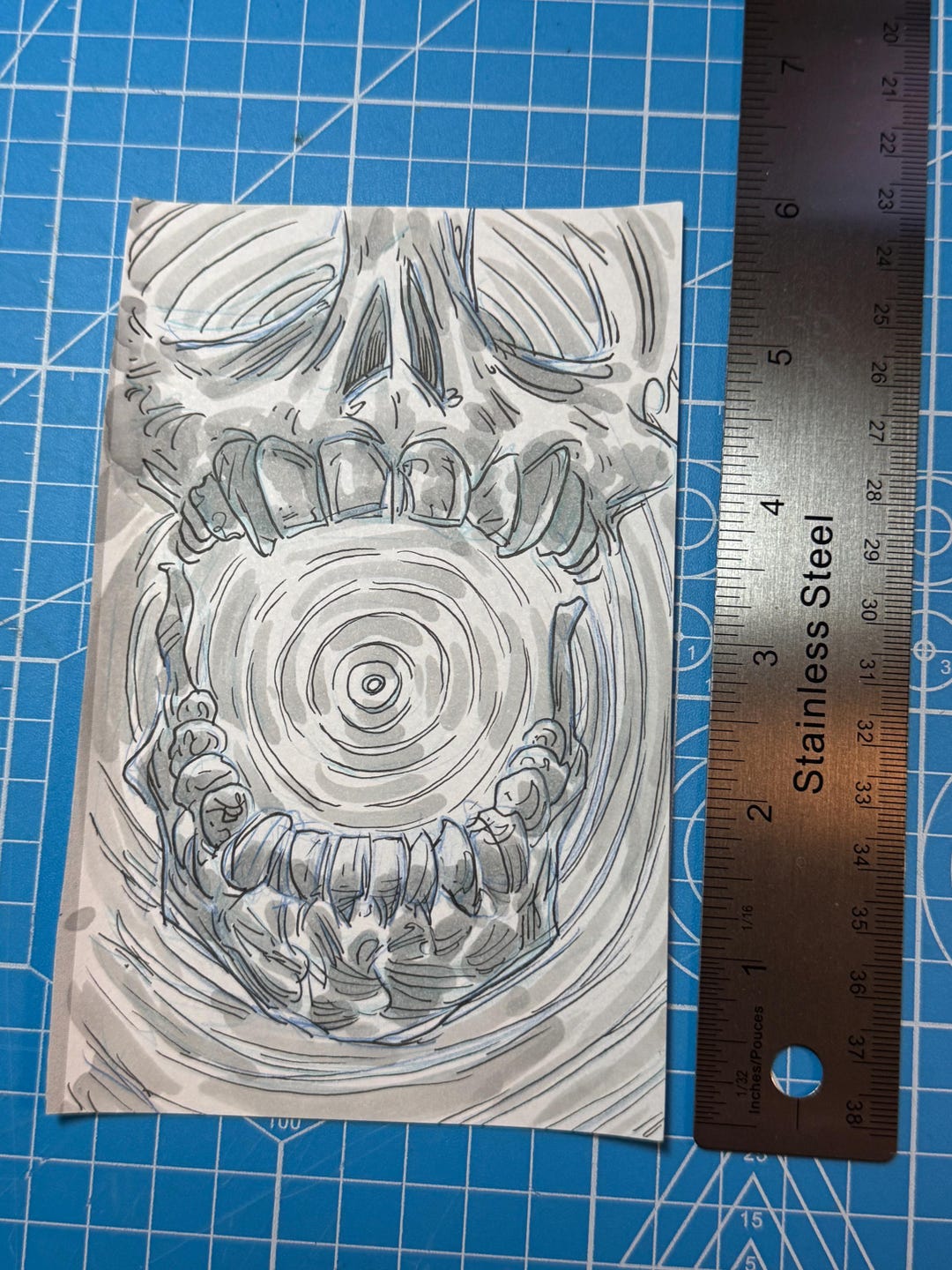 Horror of the Hypnotic Howler Original Sketchbook Drawing Pen Ink ...