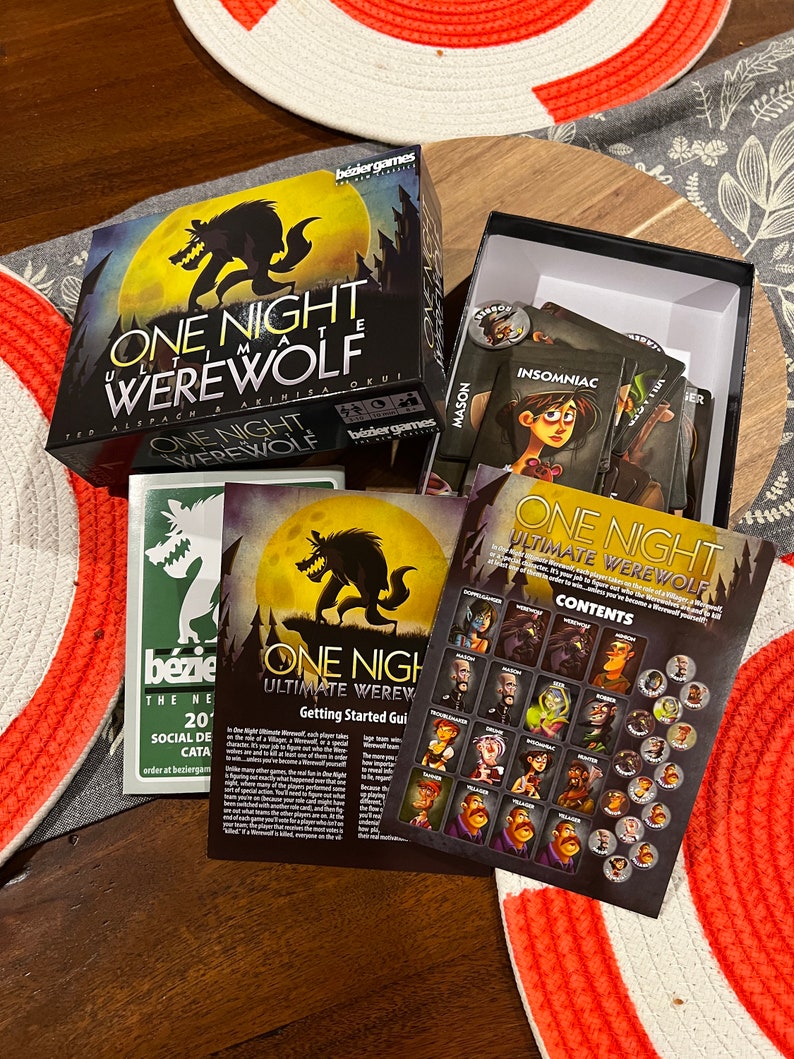 One Night Ultimate Werewolf Card Game Loose and Complete - Etsy