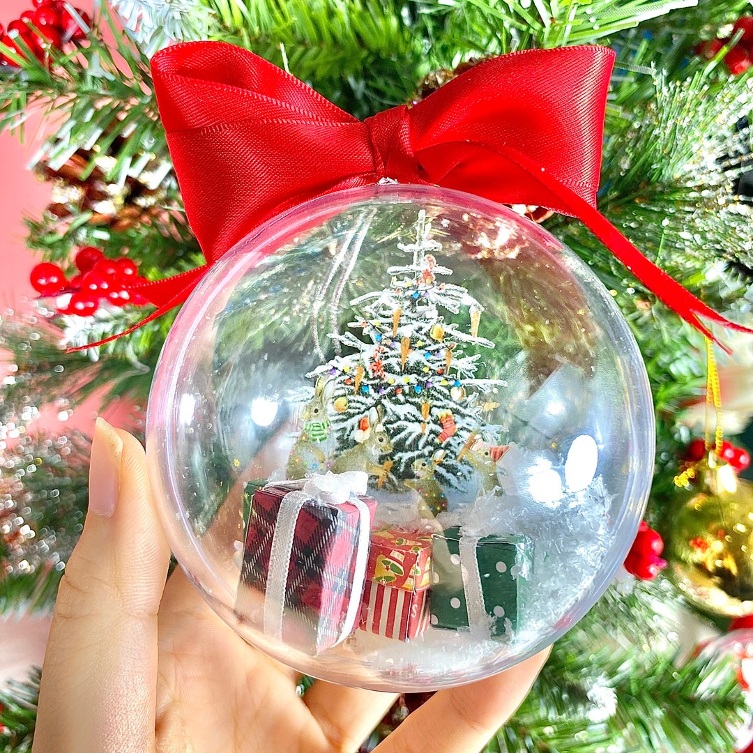 Cute Rabbit Christmas Ornament Christmas Animal Ornament 3D - Etsy