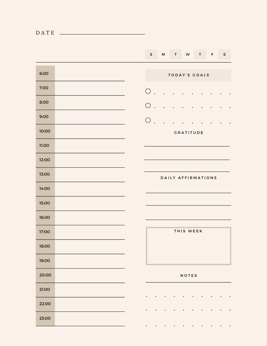 2024 Simple Daily Planner, Daily Goals, Affirmations, Gratitude Planner ...