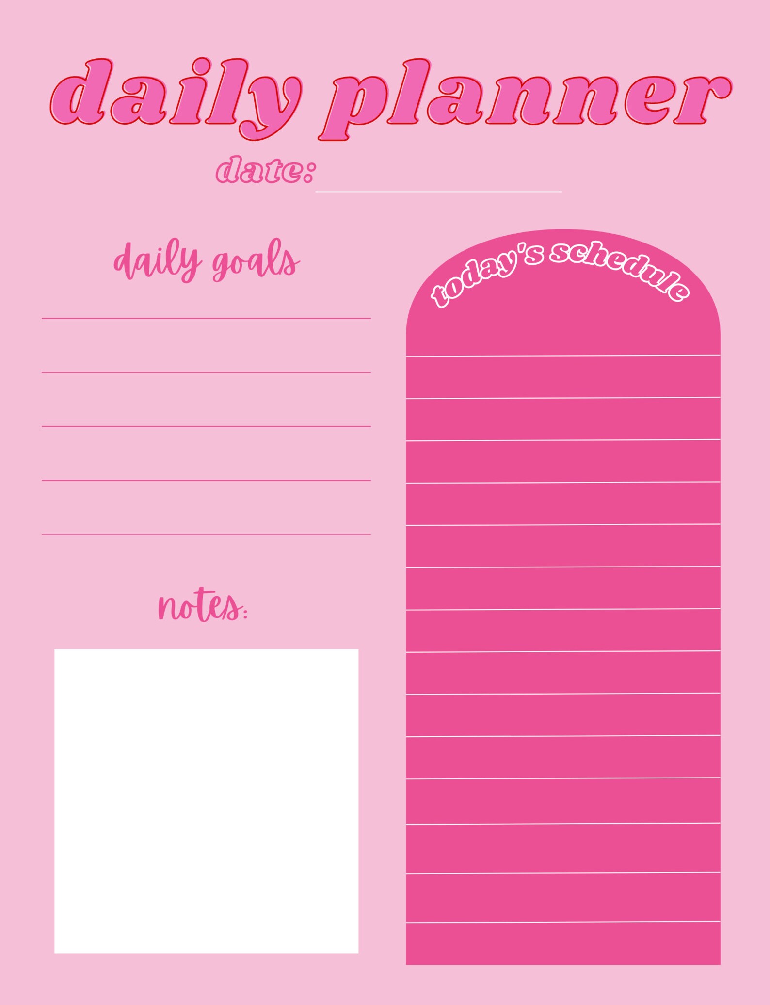 2024 Digital Weekly & Daily Planner, Trendy Pink Daily Planner, Pink ...