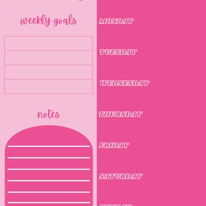 2024 Digital Weekly & Daily Planner, Trendy Pink Daily Planner, Pink ...