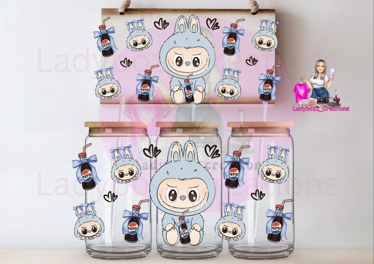 Labubu/soda/ Set of 3 Wraps Labubu Collection. - Etsy