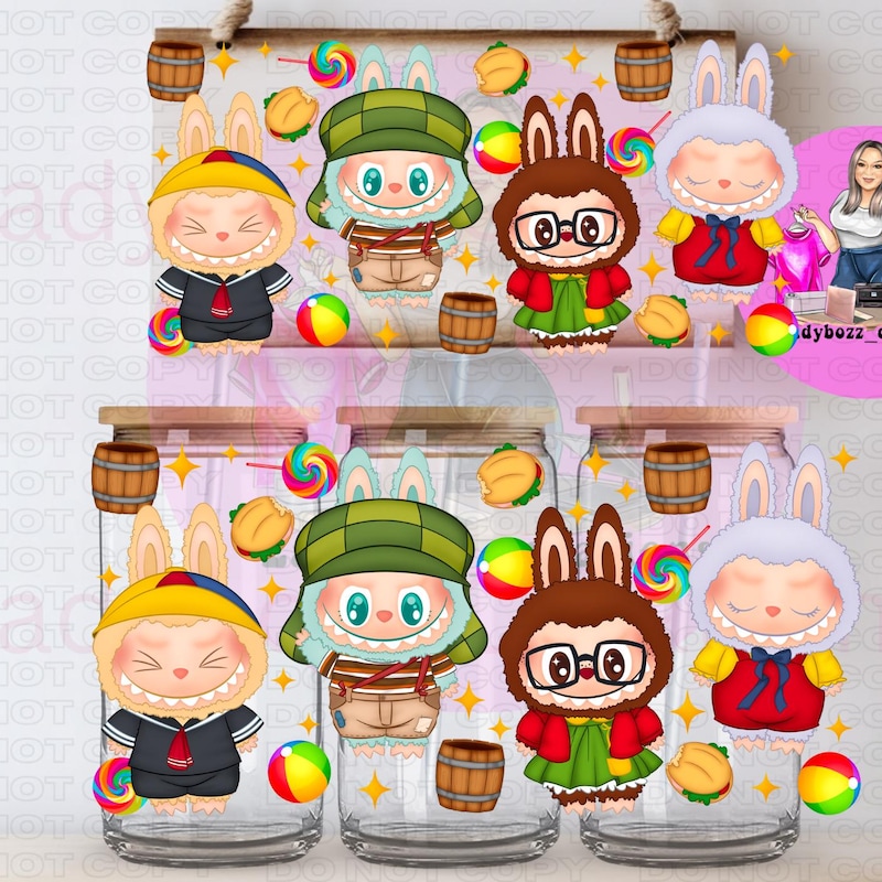 Labubu Tumbler Cup Wraps - Etsy