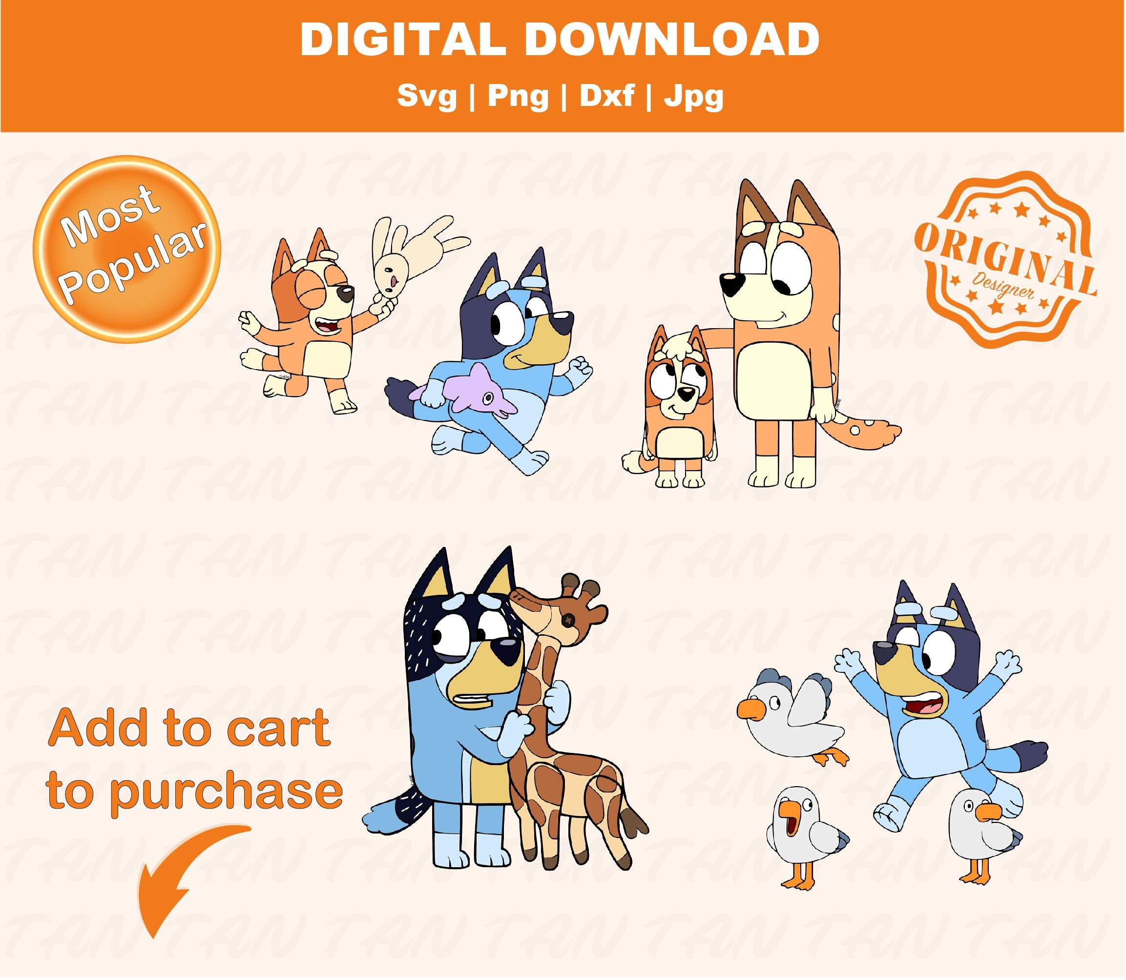 Bluey Png Bluey Cut Files for Cricut Bluey Svg Clipart - Etsy