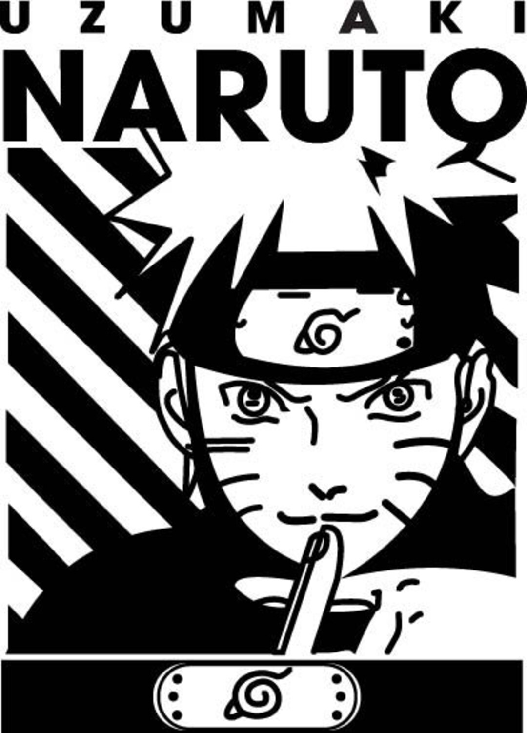 Naruto Uzumaki Ninja Font Anime Letters Manga Text Cricut - Etsy