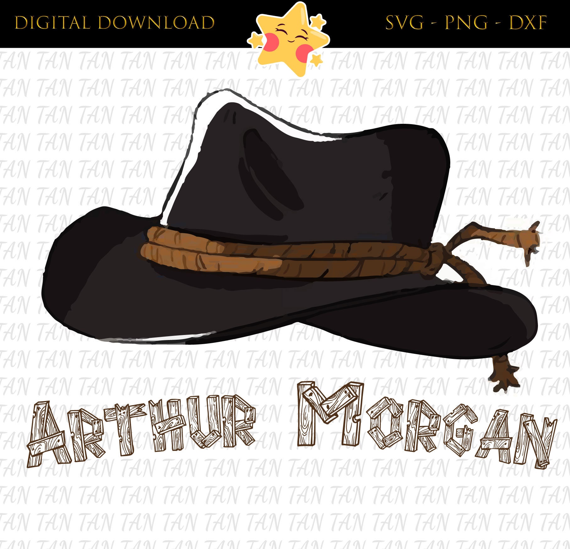 Arthur Morgan Hat Red Dead Hat Svg Custom Western Cowboy - Etsy