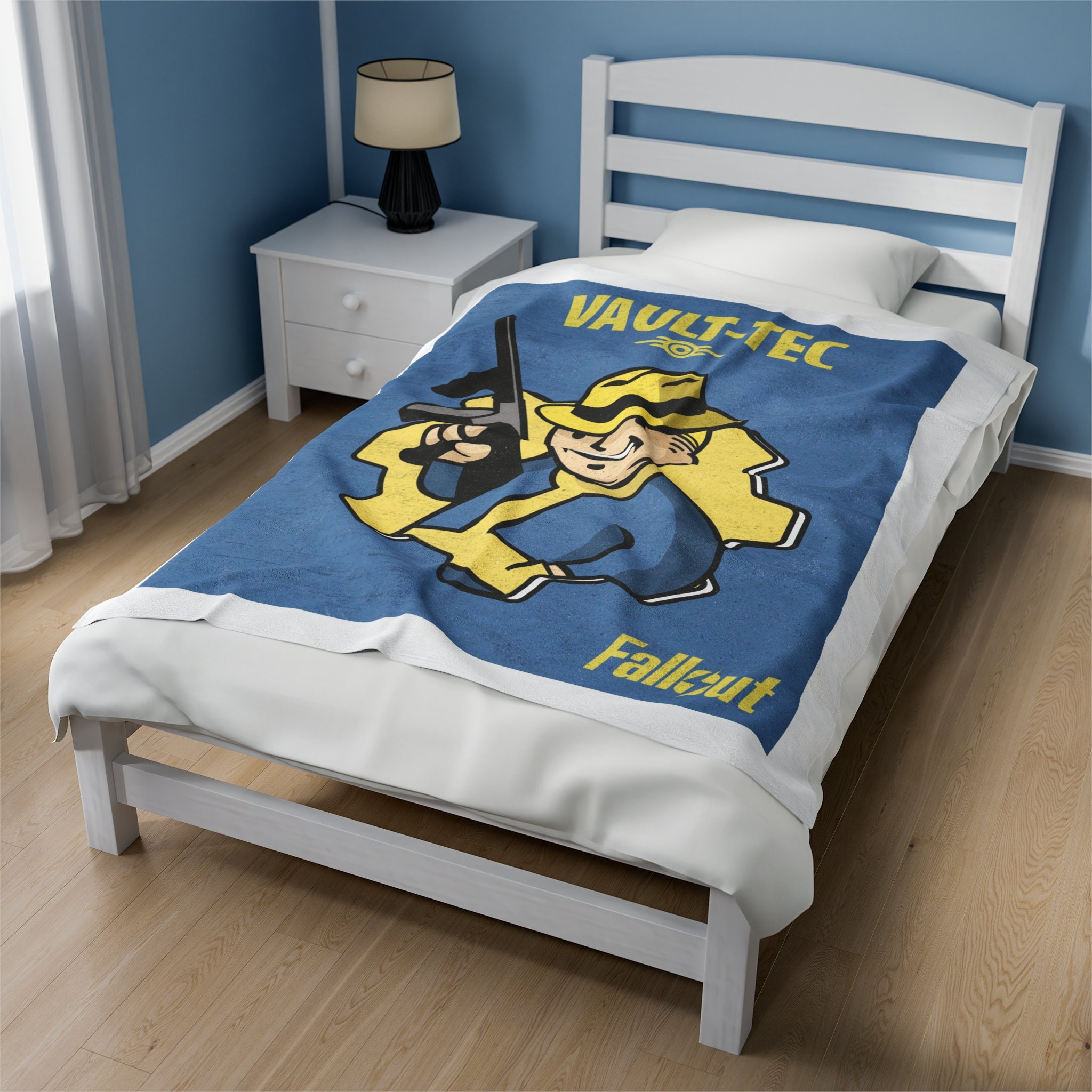 Fallout Vault Boy Plush Blanket in Multiple Sizes for Gamers Cozy ...
