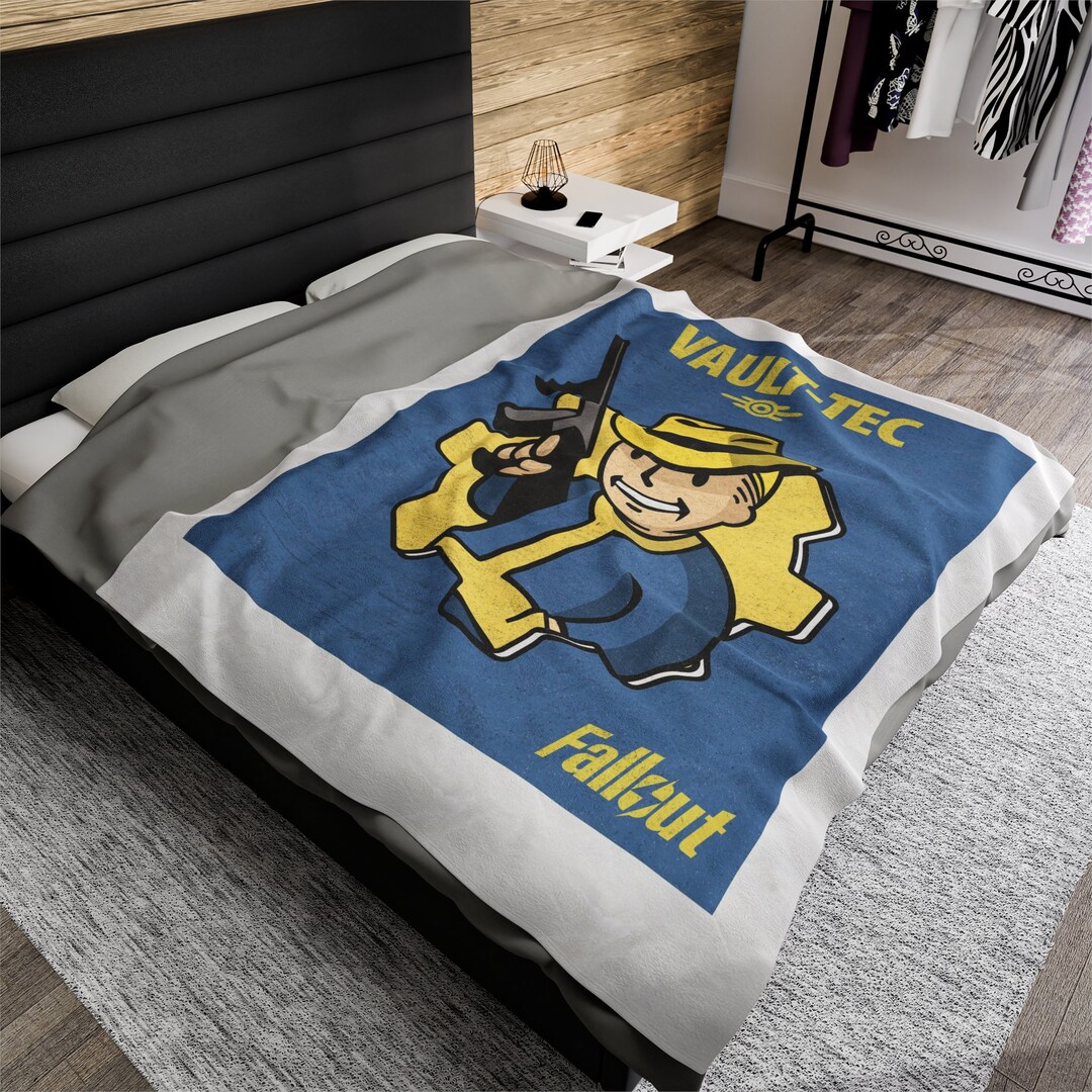 Fallout Vault Boy Plush Blanket in Multiple Sizes for Gamers Cozy ...