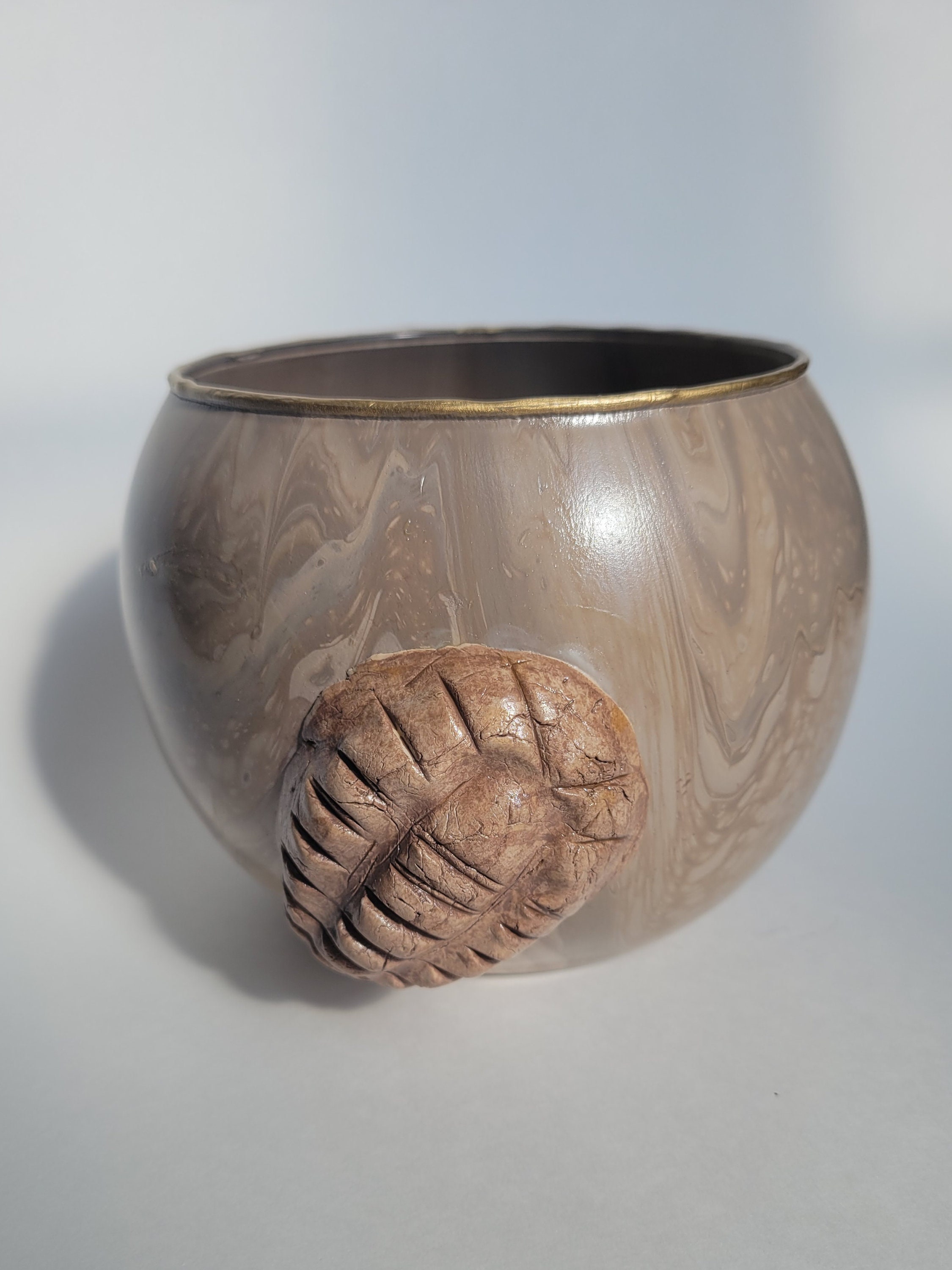 Trilobite Fossil Replica Glass Vase Handmade Dinosaur and Paleontology ...