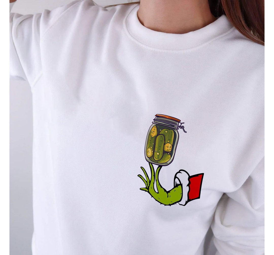 Christmas Grinch Hand Holding Pickle Can Shirt Christmas - Etsy