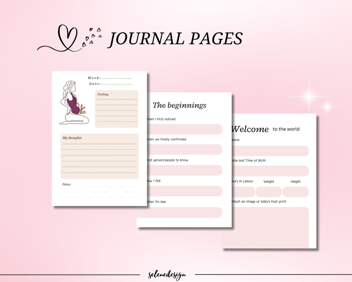 Pregnancy Planner Printable Pregnancy Journal Printable Pregnancy ...