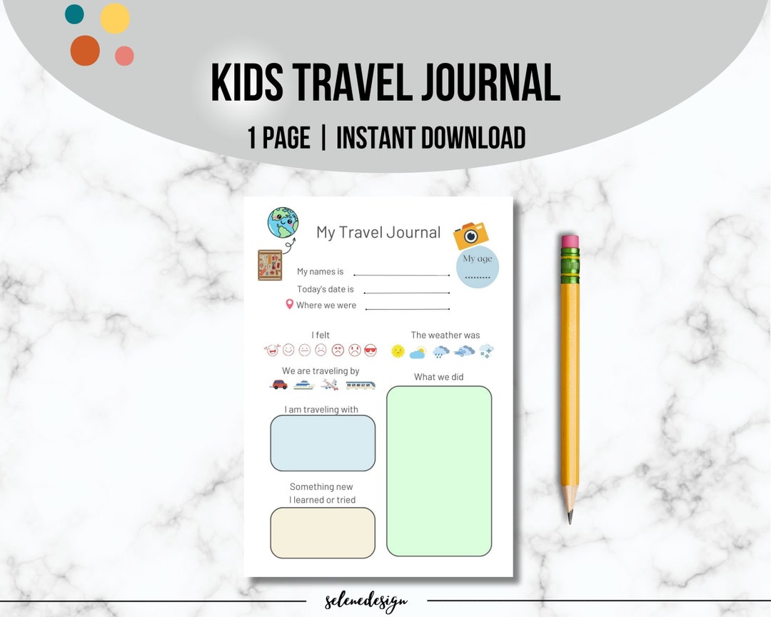 Travel Journal Kids Travel Planner Kids Vacation Journal Kids Travel ...