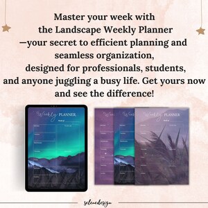 Weekly Landscape Planner Printable Weekly Plan With Landscape Weekly ...