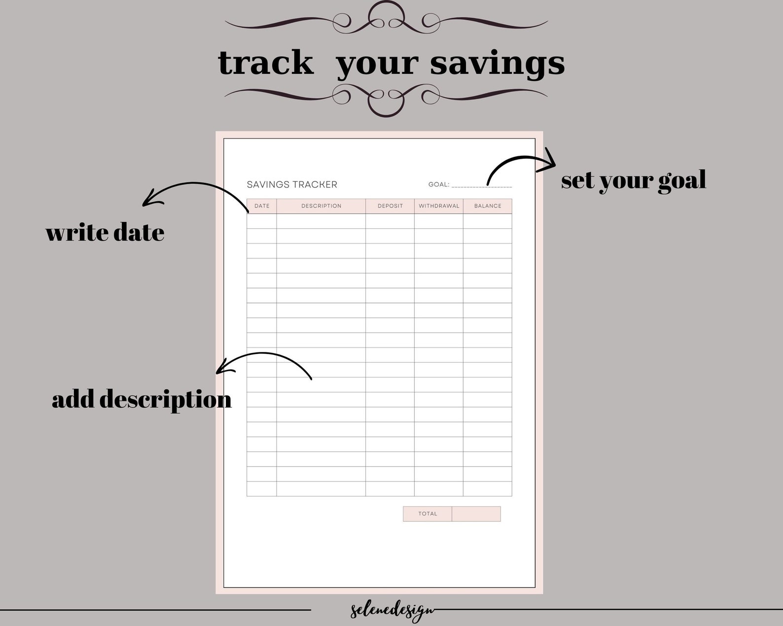 Savings Tracker Printable Savings Tracker Kids Savings Planner Template ...