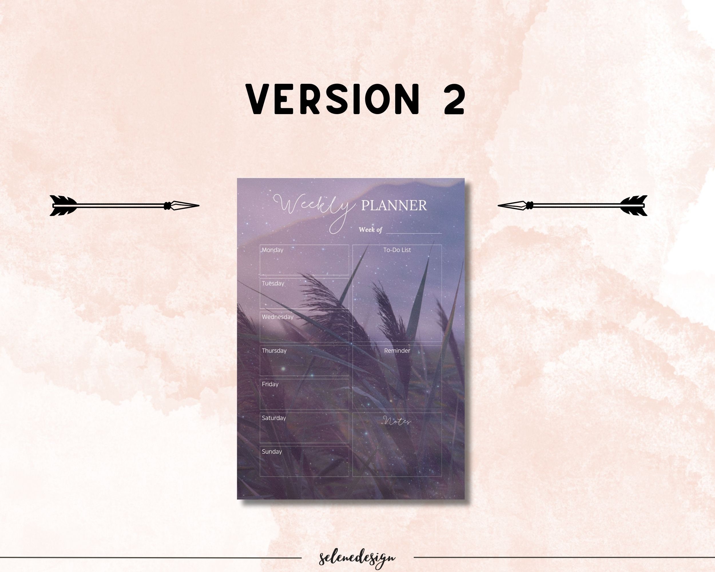 Weekly Landscape Planner Printable Weekly Plan With Landscape Weekly ...