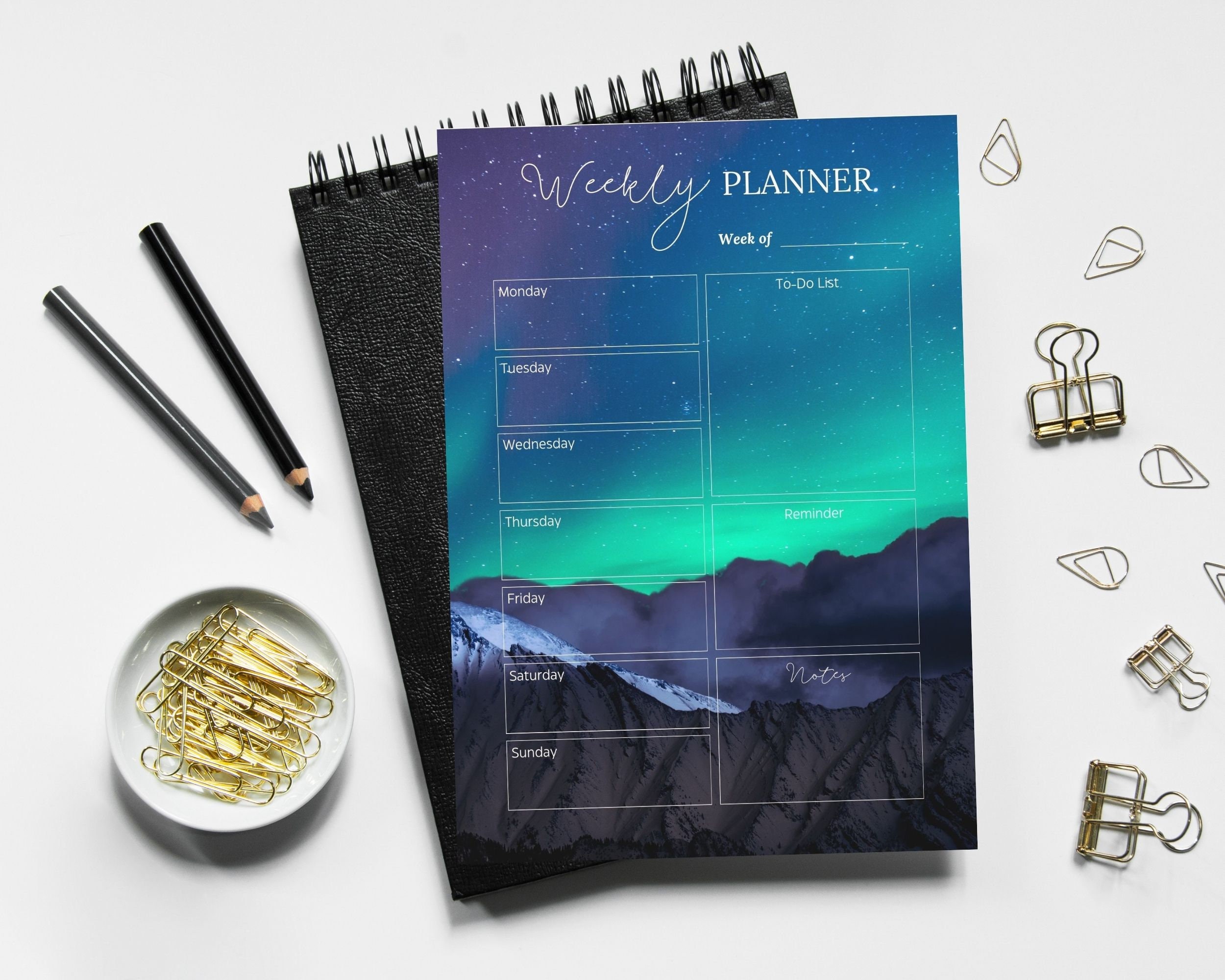Weekly Landscape Planner Printable Weekly Plan With Landscape Weekly ...