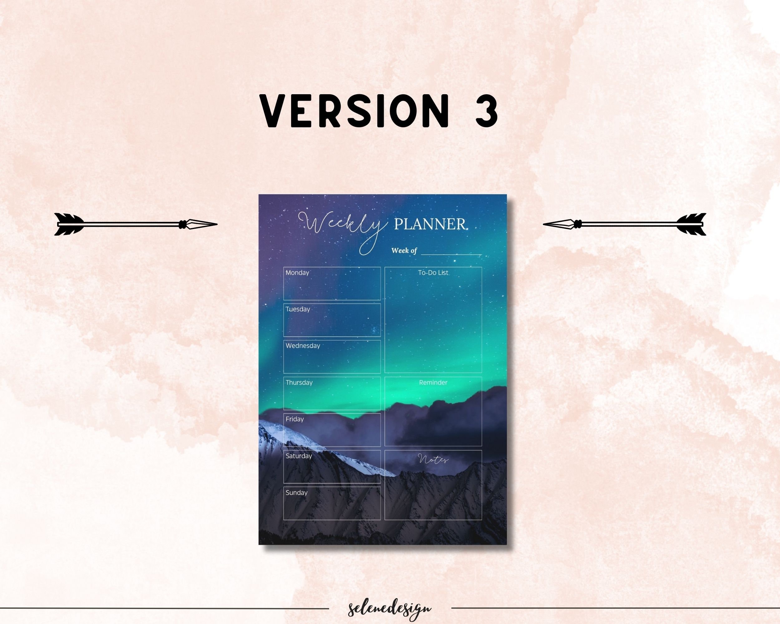 Weekly Landscape Planner Printable Weekly Plan With Landscape Weekly ...