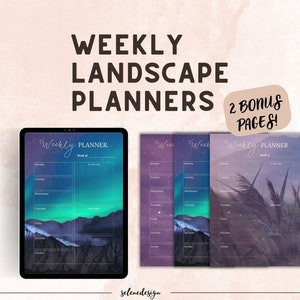 Weekly Landscape Planner Printable Weekly Plan With Landscape Weekly ...