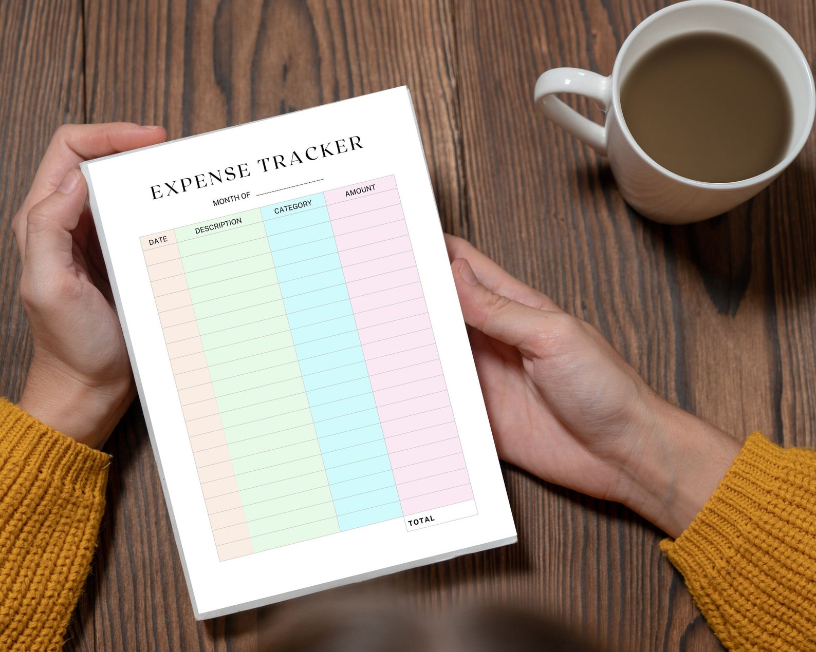 Expense Tracker Printable Spending Tracker Minimalistic Budget Template ...