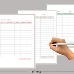 Savings Tracker Printable Savings Tracker Kids Savings Planner Template ...