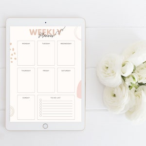 Weekly Planner Simple Weekly Planner Printable Weekly Schedule ...