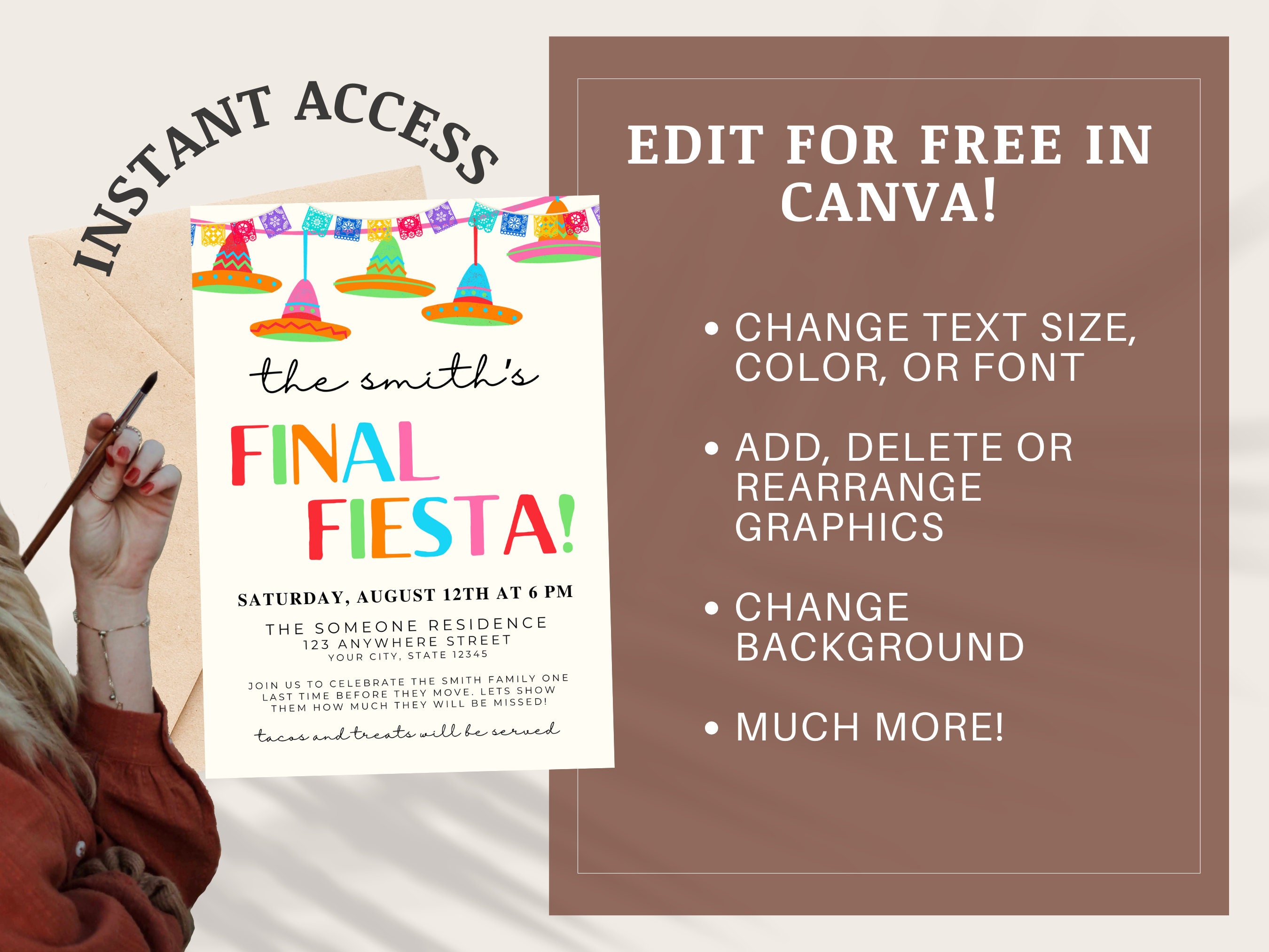 Final Fiesta Invitation: Goodbye Moving Party Invite (digital Download ...