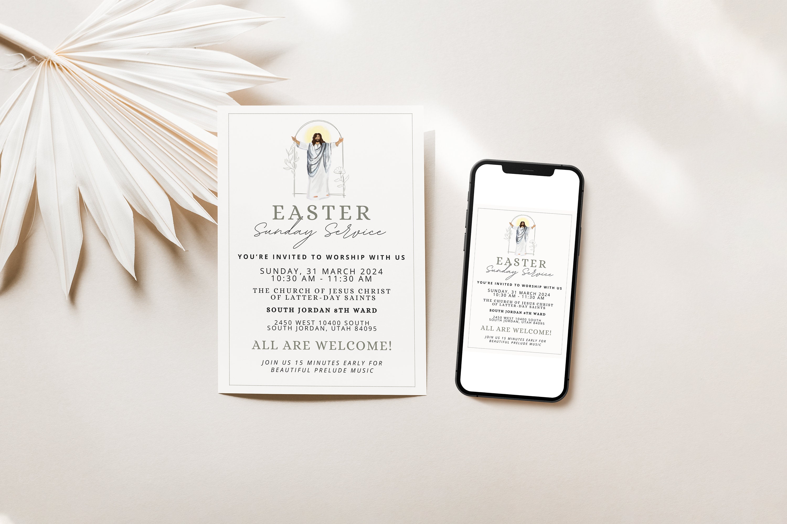 Easter Service Invitation | LDS Church Easter | Easter Sacrament ...