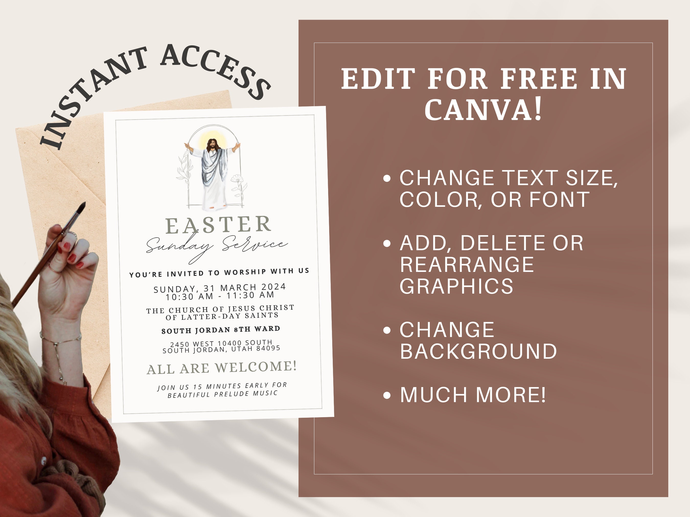 Easter Service Invitation | LDS Church Easter | Easter Sacrament ...