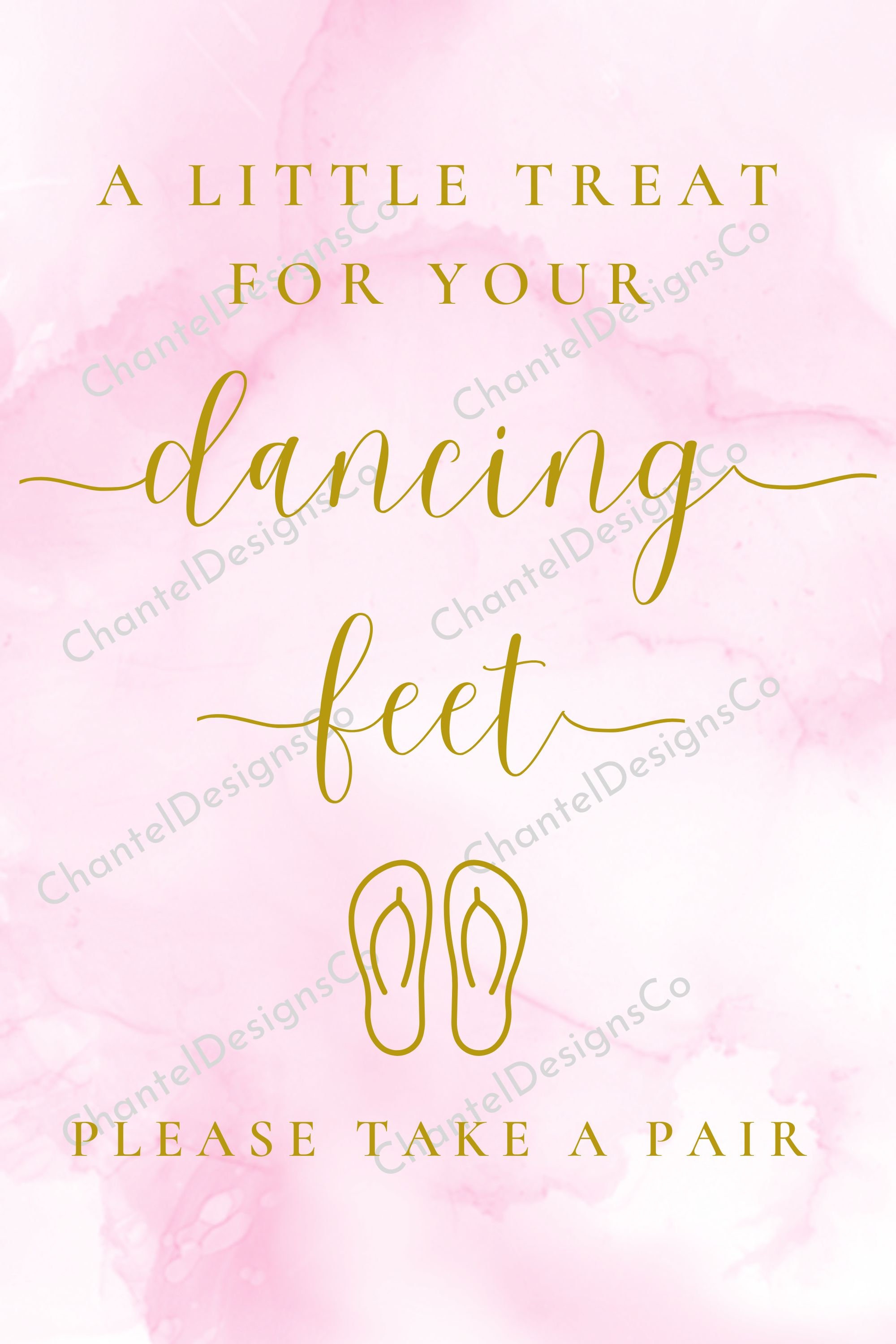 Wedding Flip Flop Sign, Digital Download, A Little Treat for Your ...