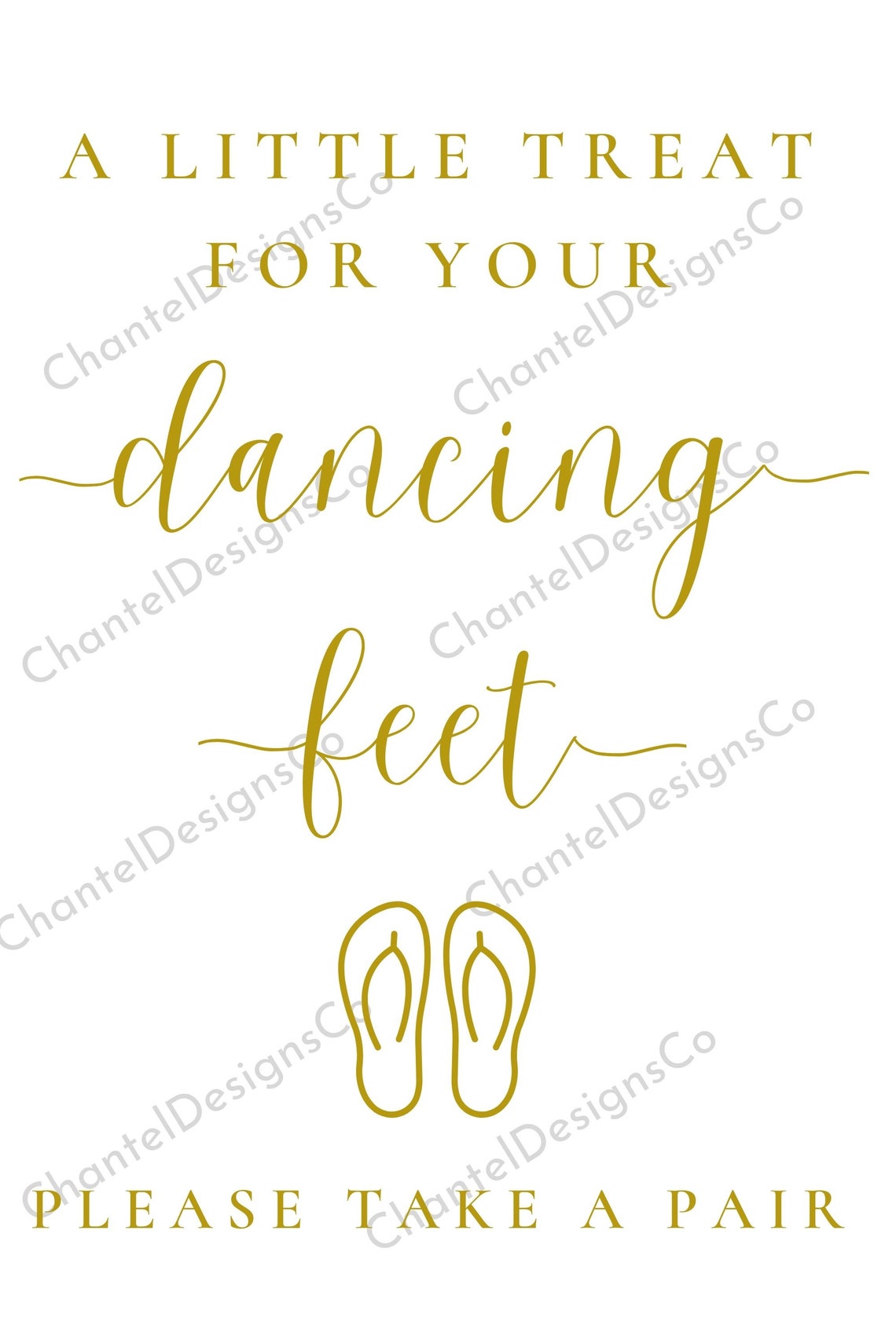 Wedding Flip Flop Sign, Digital Download, A Little Treat for Your ...