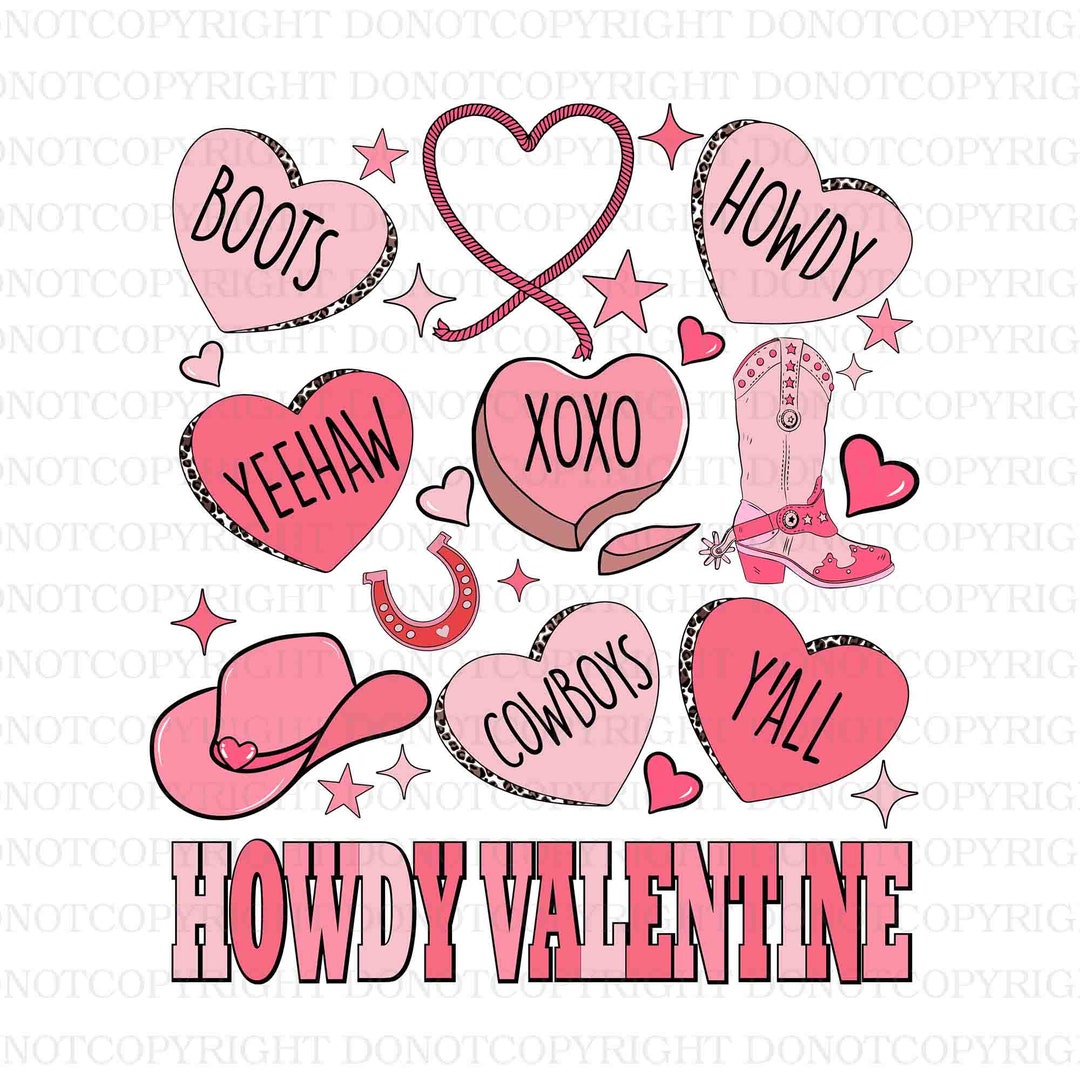 Happy Valentines SVG, Howdy Valentine Svg, Cowgirl Valentines Svg ...