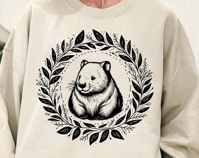 Floral Wombat Svg, Jpeg, Png, Dxf, Tier Clip Art, Wombat Mandela ...