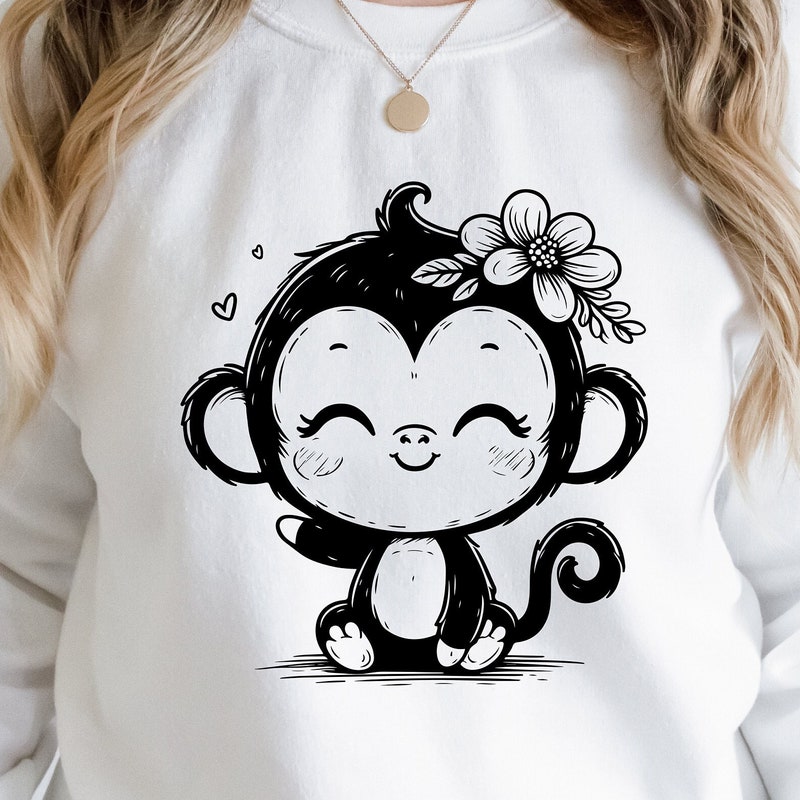 Monkey Svg - Etsy