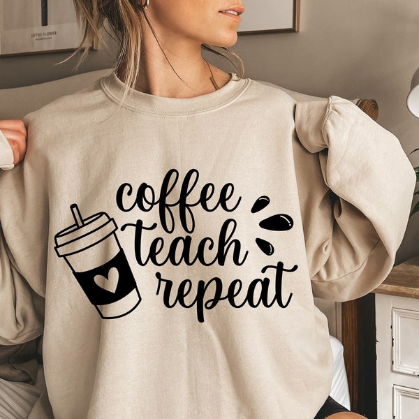 Teacher Coffee Svg - Etsy