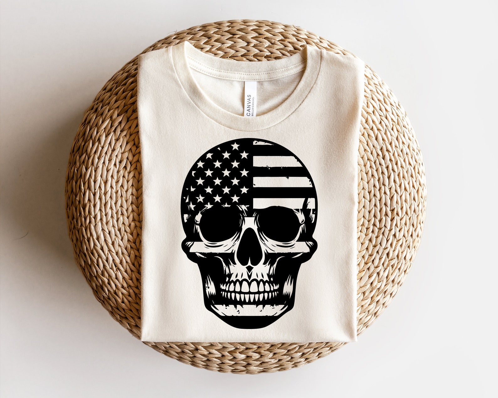 USA Flag Skull Svg Png, Patriotic Svg, Patriotic Skull Svg, Distress ...