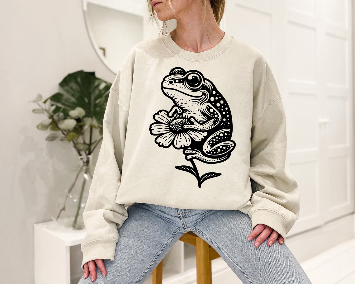 Frog Svg Png, Floral Frog Svg, Animal Svg, Animal Png, Cute Animal ...