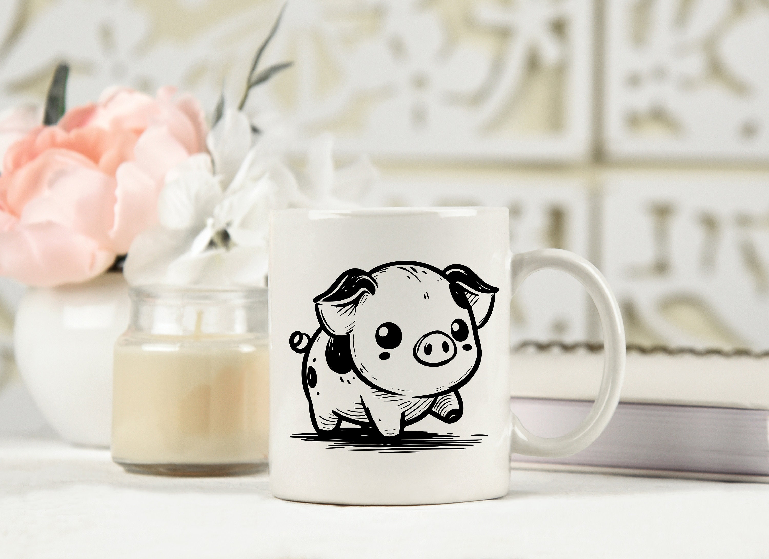 Pig Svg Png, Farm Svg, Farm Animals Svg, Cute Svg, Animal Svg, Pig ...