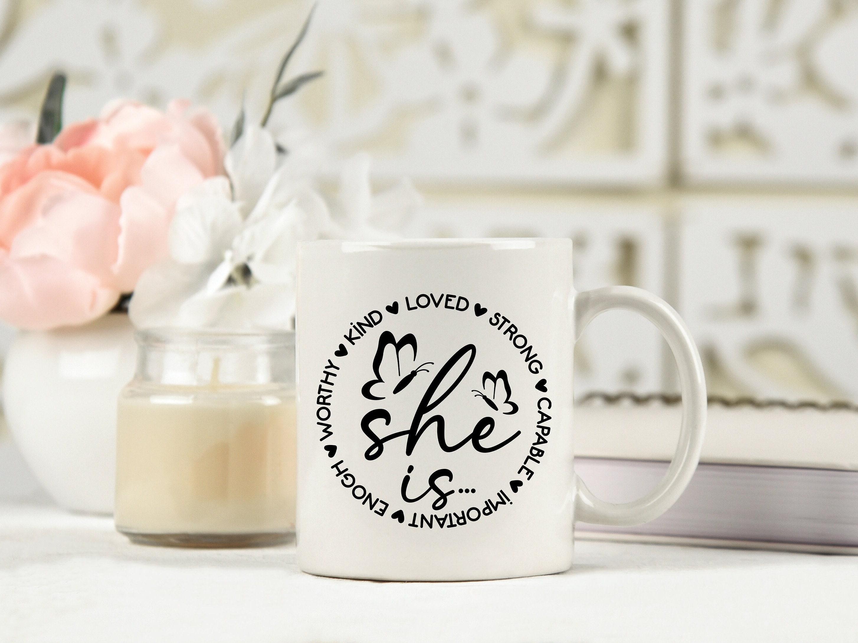 She is Strong Svg Png, Feminist Svg, Butterflies Svg, Self Love Svg ...