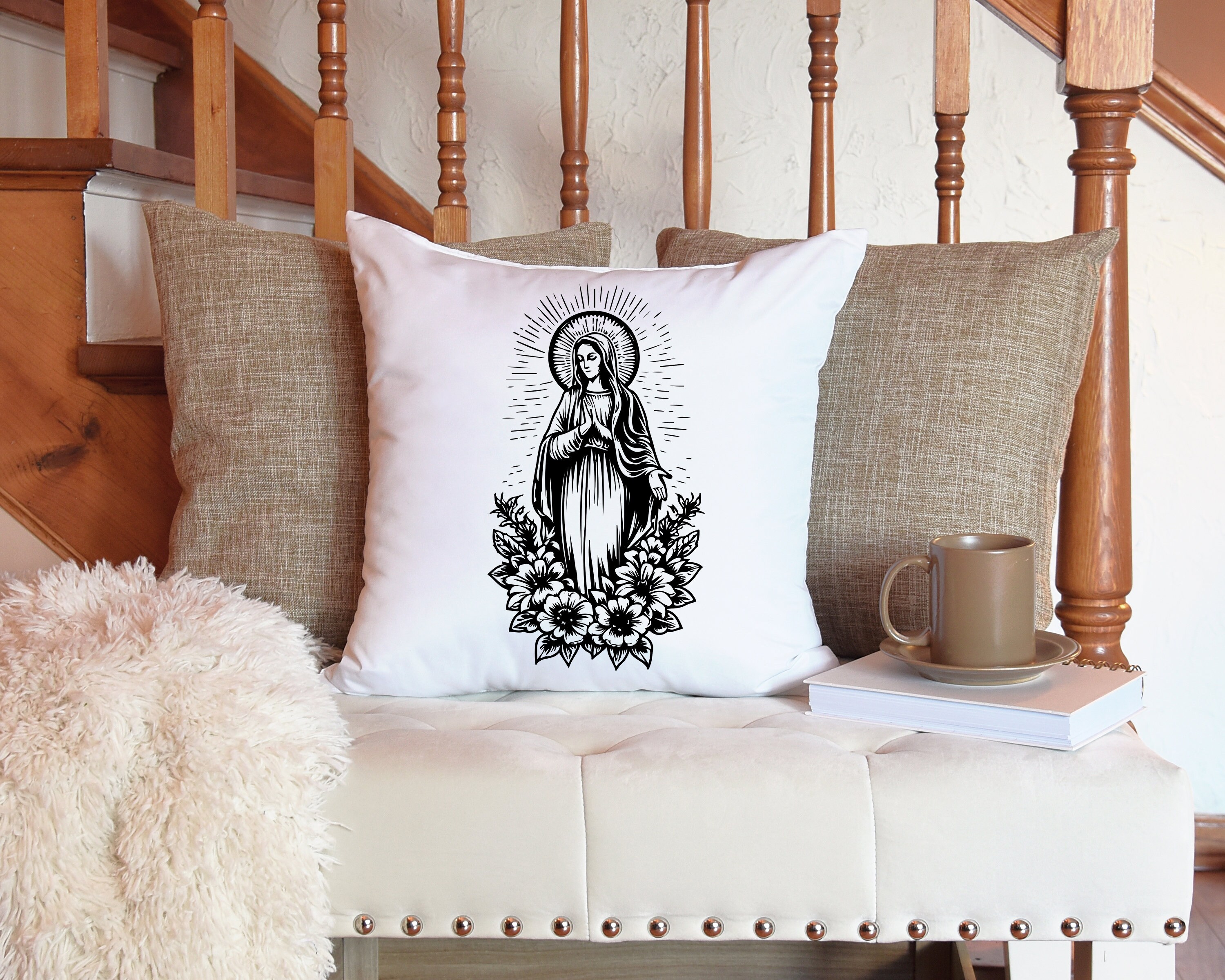 Virgin Mary Svg Png, Christian Svg, Religion Svg, Mother of Jesus Svg ...